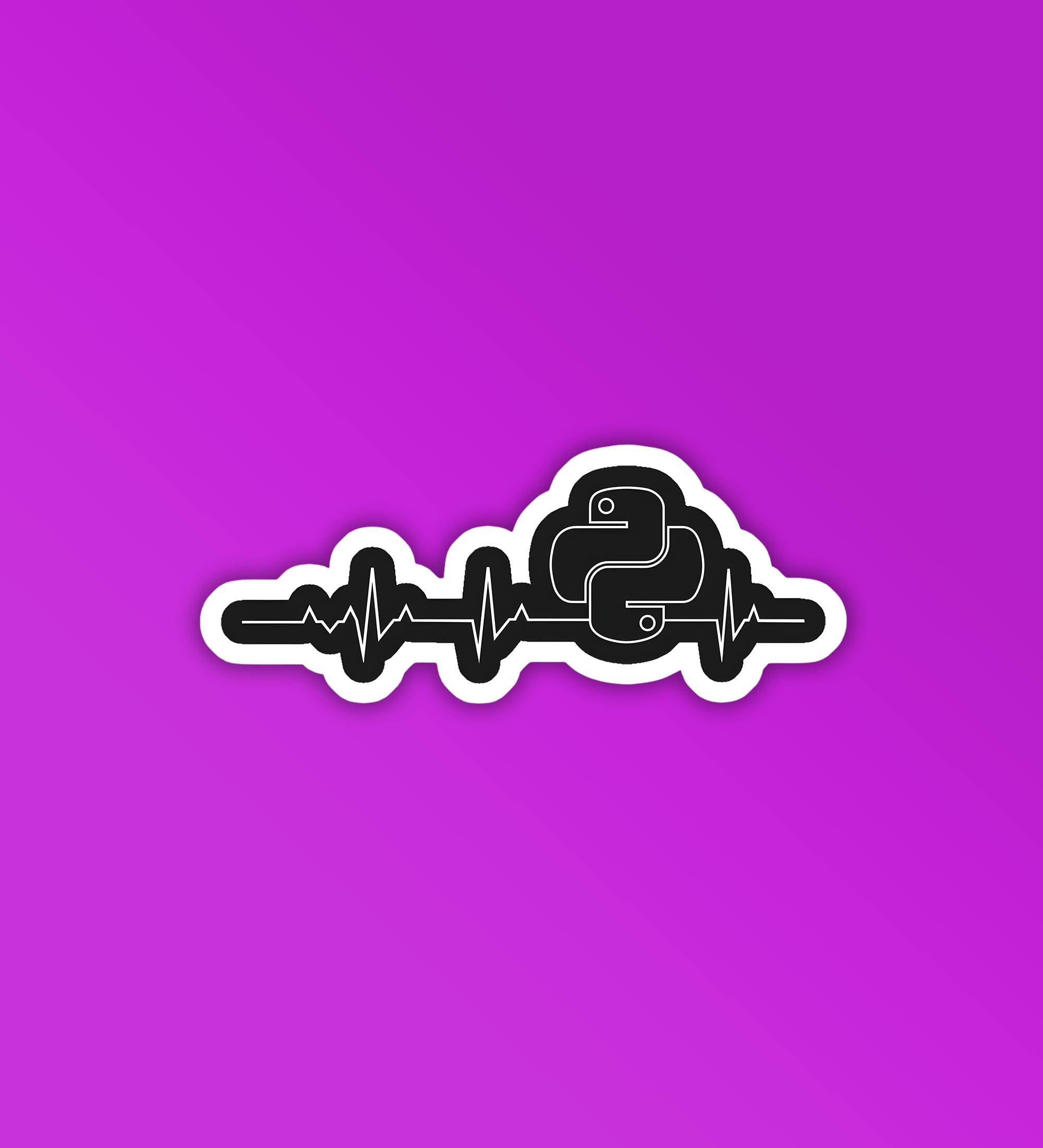 Python Programmer Coding Sticker Peeekaboo