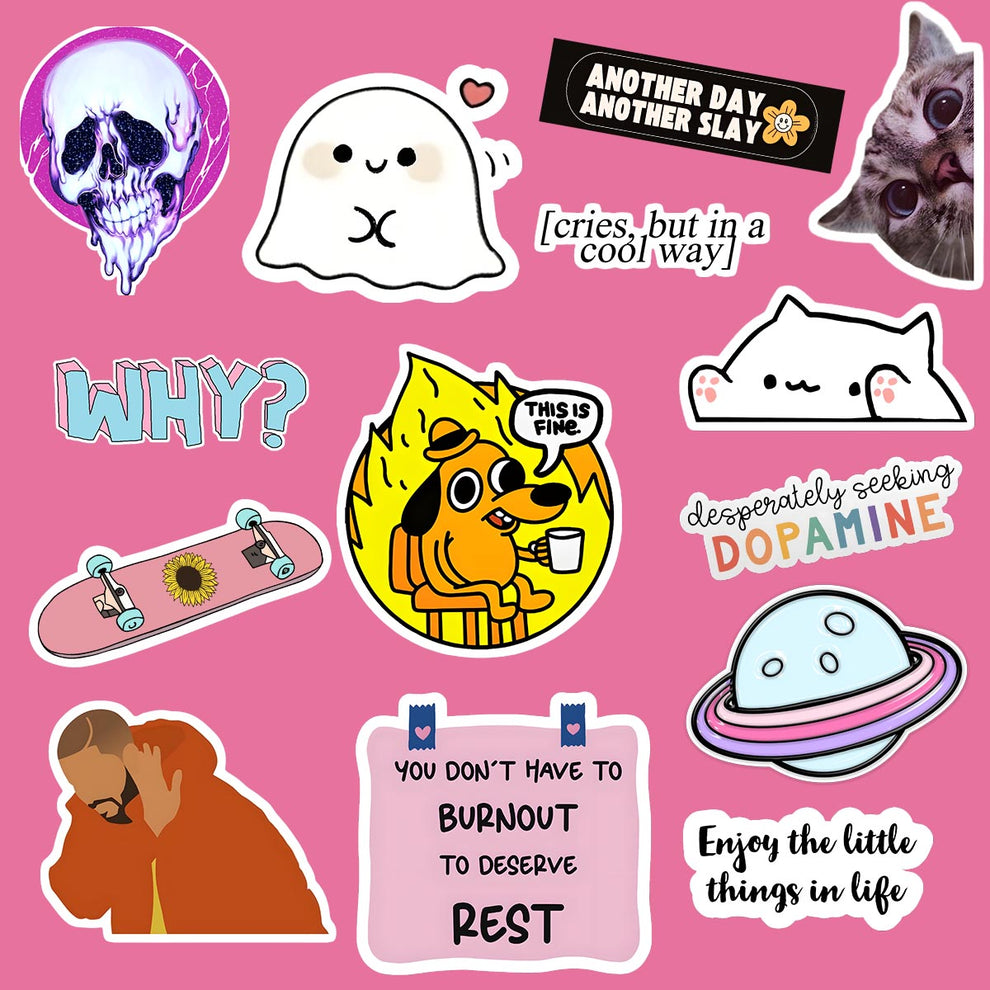 Cute Aesthetic Sticker Pack of 15 – Peeekaboo
