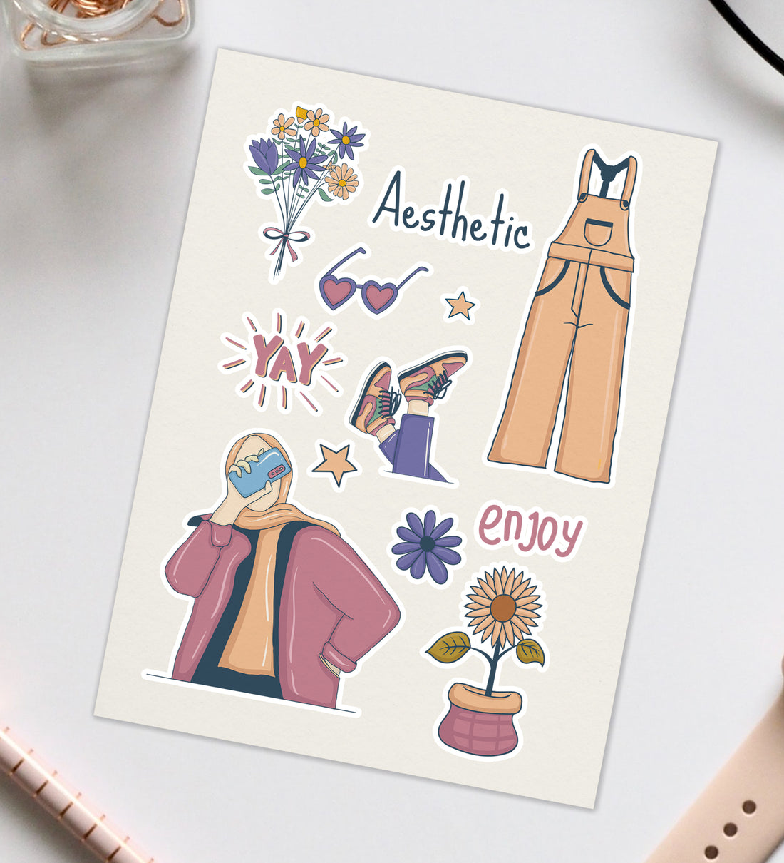 Aesthetic Sticker Sheet – Peeekaboo