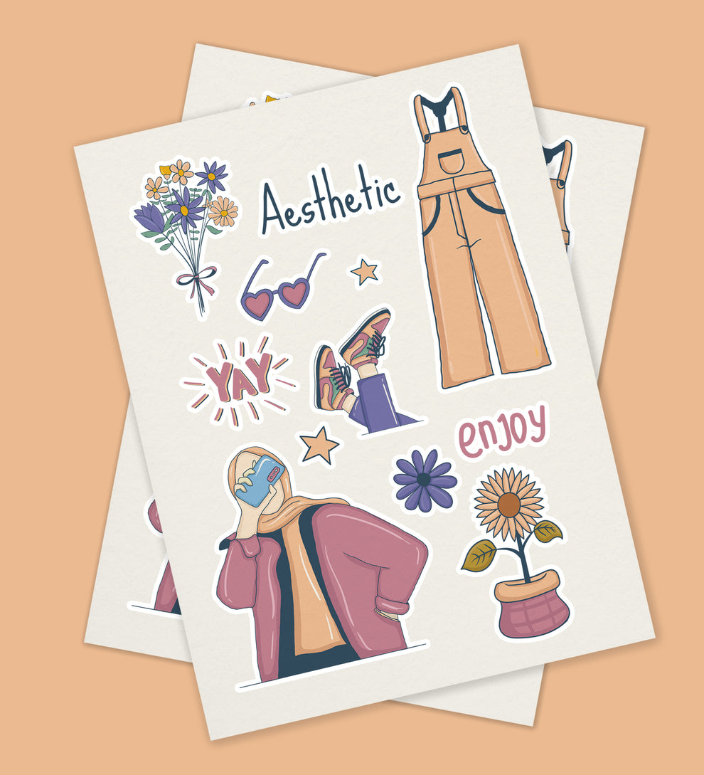 Aesthetic Sticker Sheet – Peeekaboo