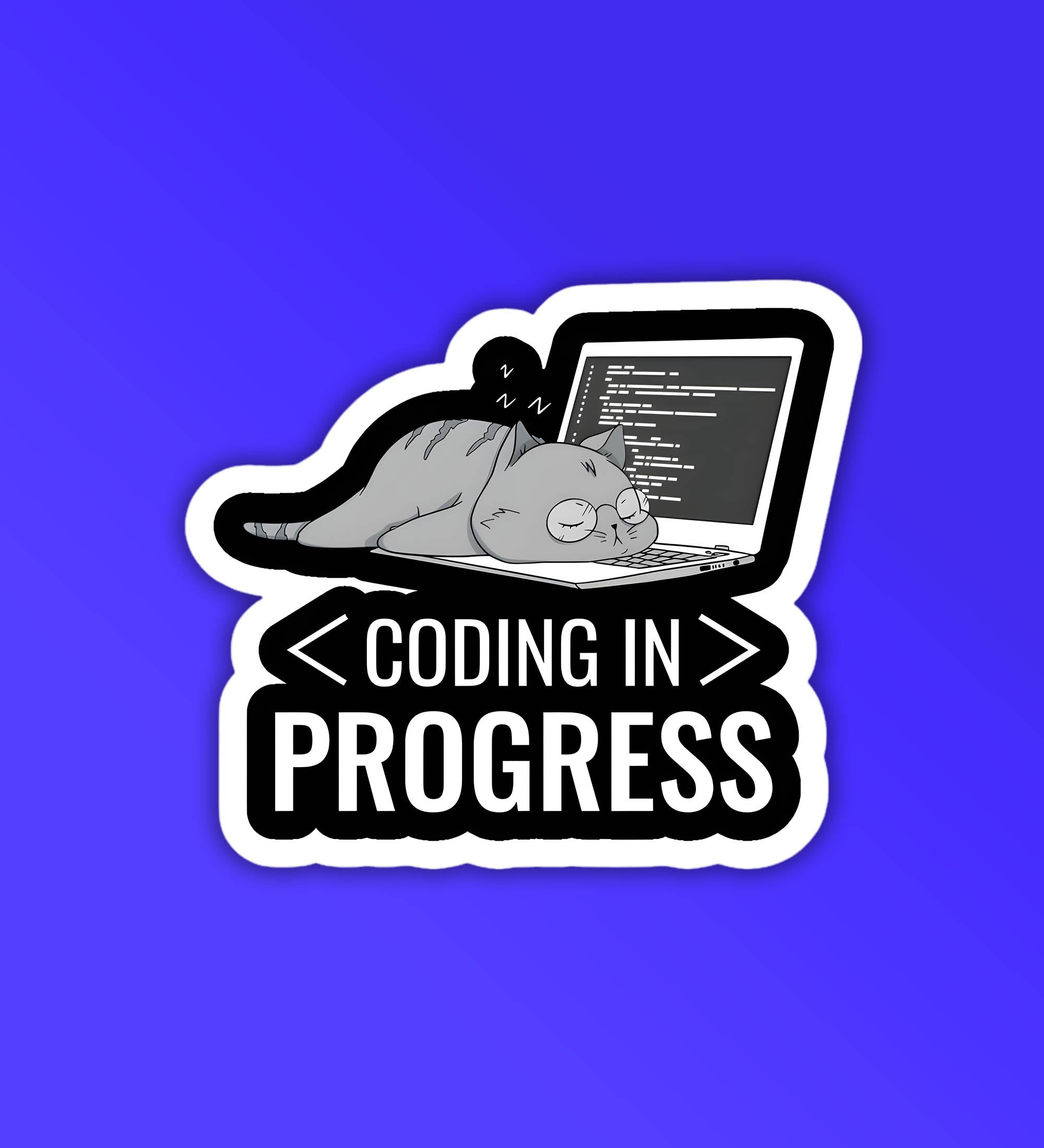 Coding In Progress Programmer Coding Sticker Peeekaboo 8502