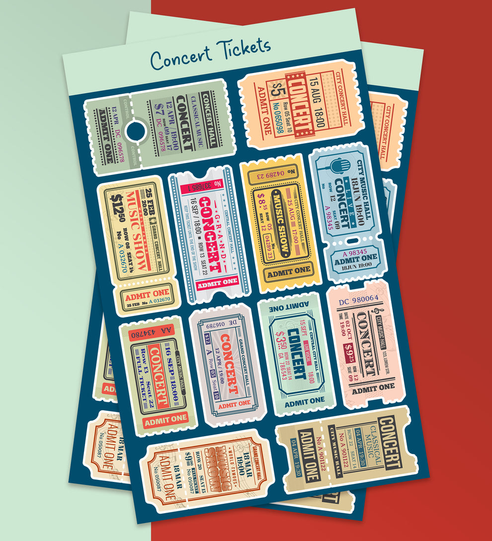 Concert Tickets | Sticker Sheet – Peeekaboo