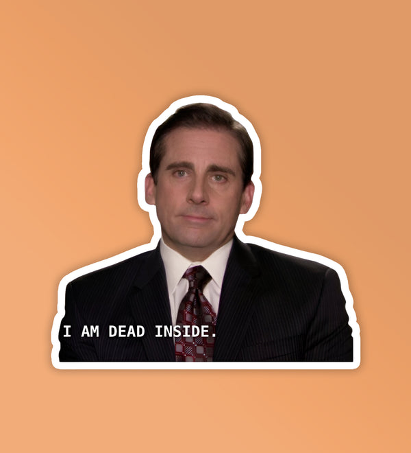Dead Inside - The Office Laptop & Mobile Stickers – Peeekaboo