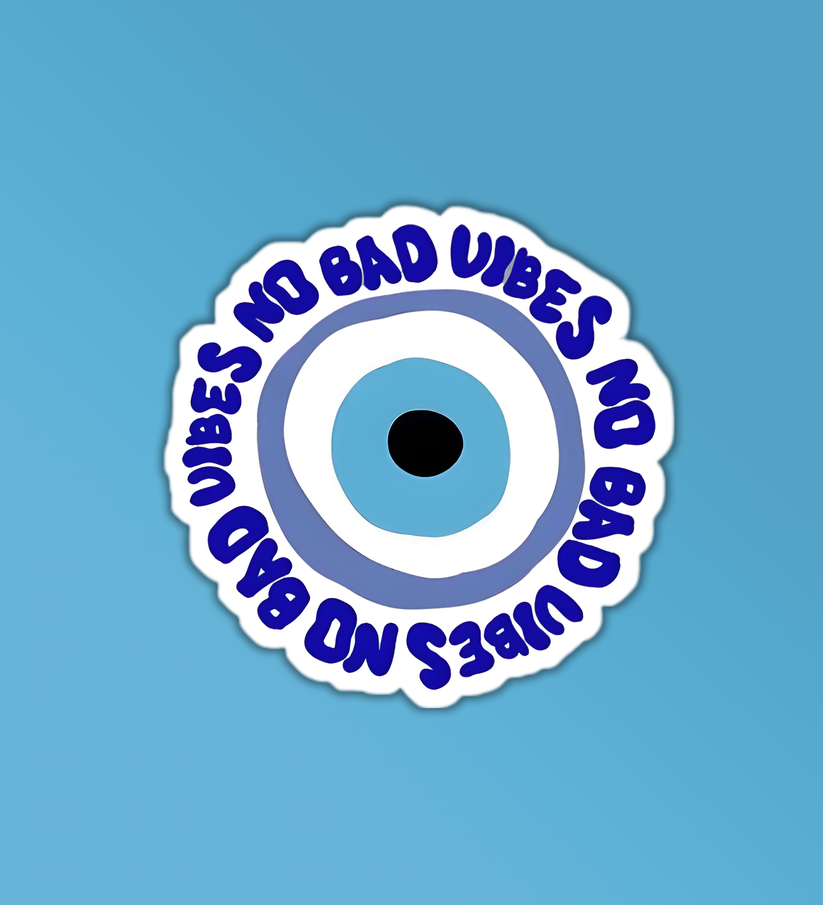No Bad Vibes Sticker – Peeekaboo