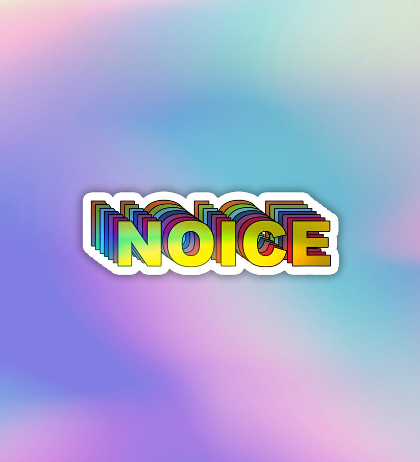 Noice | Holographic Laptop / Mobile Sticker – Peeekaboo