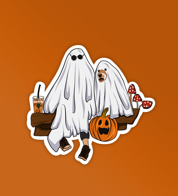 Ghost Friends - Halloween | Laptop And Mobile Sticker – Peeekaboo